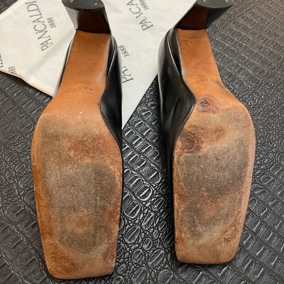 Pancaldi | Shoes | Pancaldi Black Leather High Heel Size 8 2soft ...